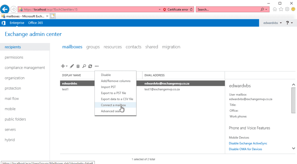 Exchange 2019 - Connect a deleted mailbox or recover it - Everything-PowerShell