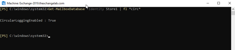 Exchange 2019 - Enable Circular logging on a Database - Everything-PowerShell