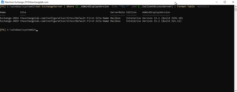 Exchange 2019 - Check the Admin Display Version with PowerShell - Everything-PowerShell