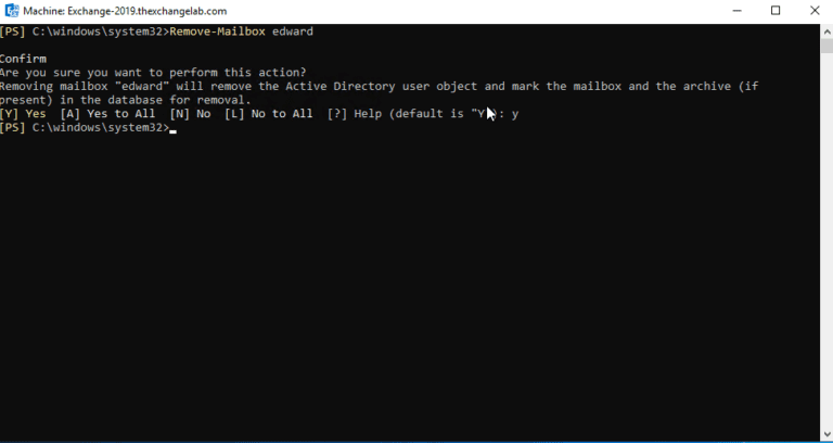 Exchange 2019 - Delete a mailbox using PowerShell - Everything-PowerShell