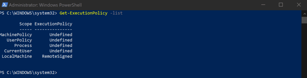 PowerShell:- Check your execution policy - Everything-PowerShell