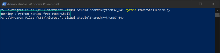 PowerShell:- Running Python script fails with error. - Everything ...