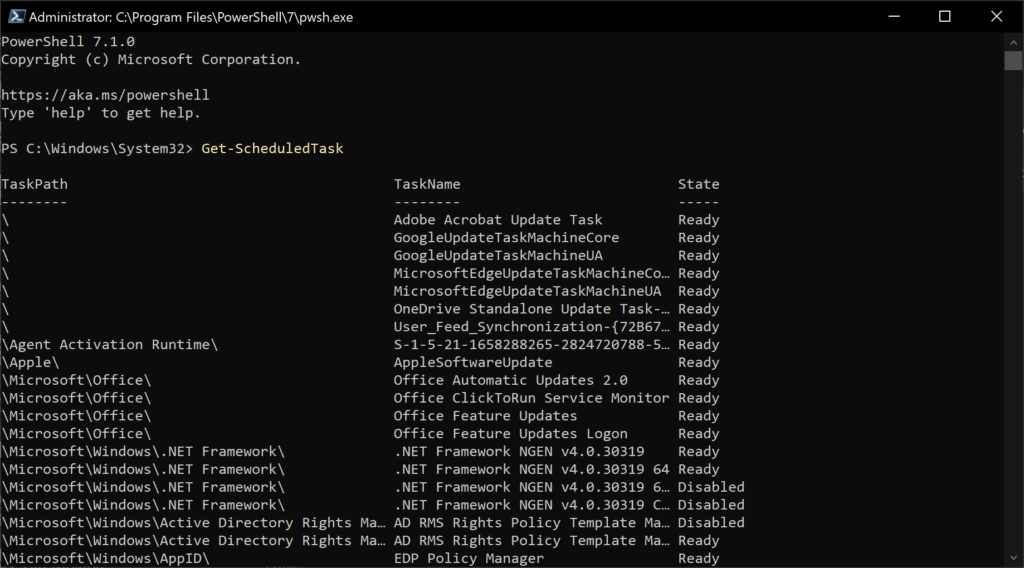 PowerShell & PowerShell V7:- Find all scheduled tasks on your server ...