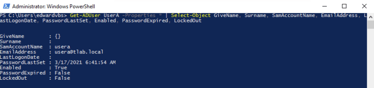 PowerShell:- Get properties of a user account/s in Active Directory ...