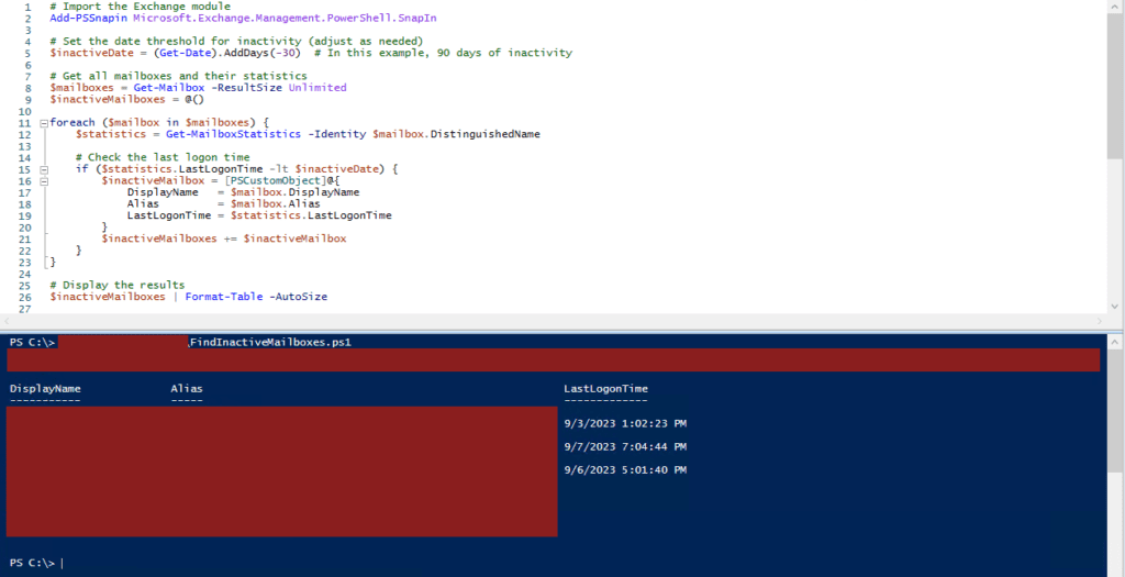 Quickly find Inactive Mailboxes in Exchange 2019 by using PowerShell. - Everything-PowerShell